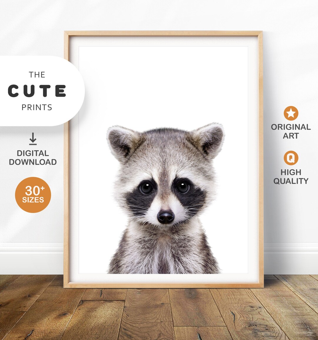 Nursery Wall Art Animal Prints, Raccoon Art Print, Woodland Animals ...