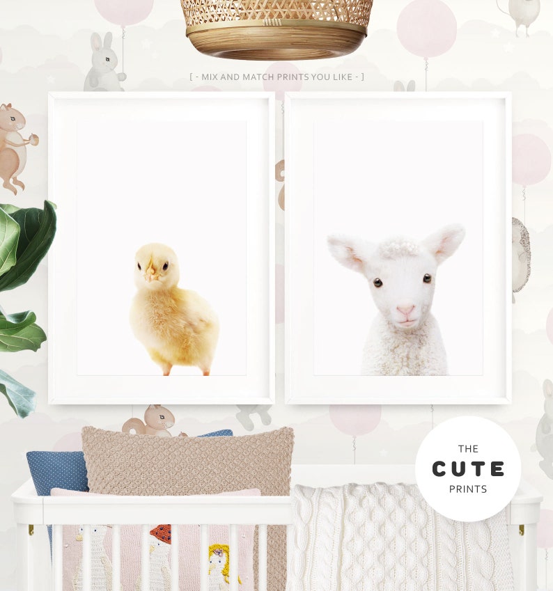 Chick Art Print Printable Wall Art Nursery Decor Prints Farm - Etsy