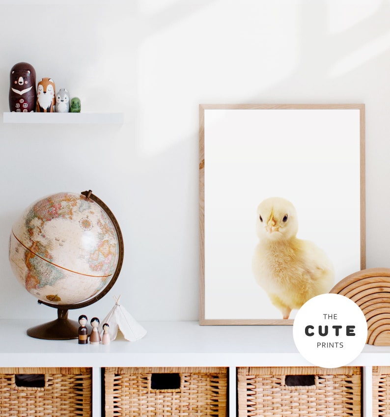 Chick Art Print Printable Wall Art Nursery Decor Prints Farm - Etsy