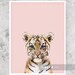Baby Girl Pink Safari Nursery Print, Set of 6 Animal Prints, Printable ...