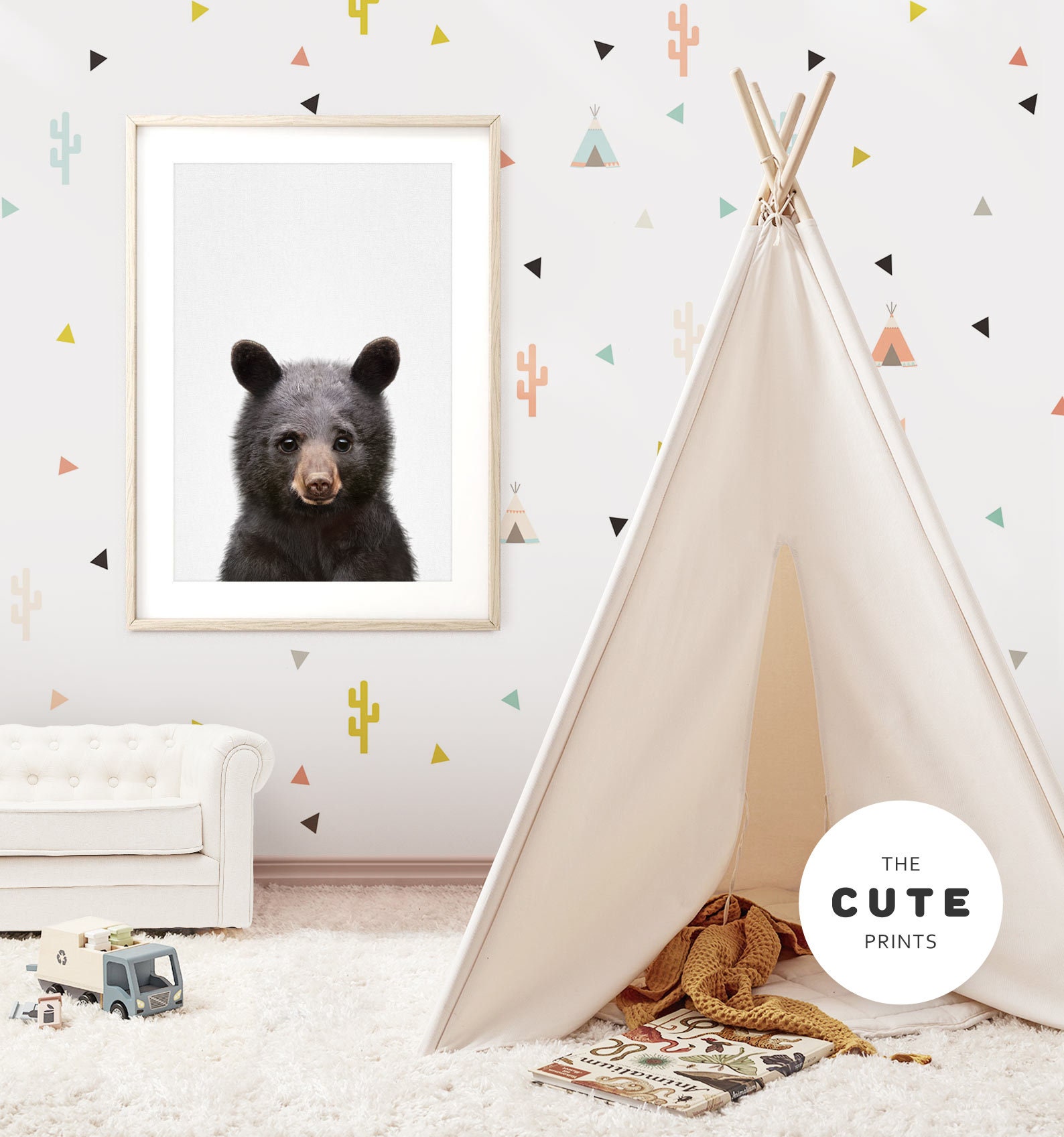 Baby Bear Print Printable Nursery Wall Art Animal Prints | Etsy