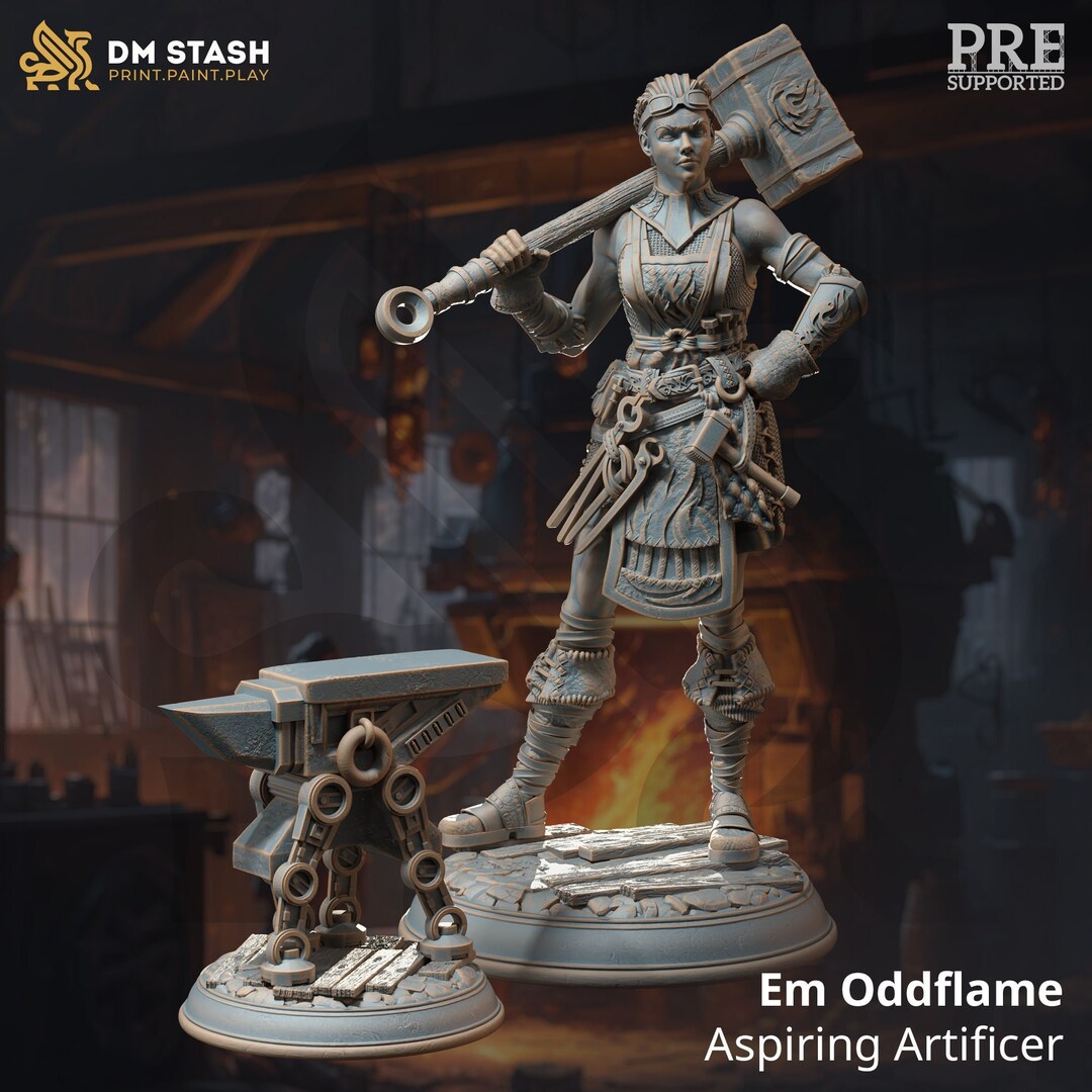 Em Odd Flame Custom 3D Printed Miniature With Base - Etsy