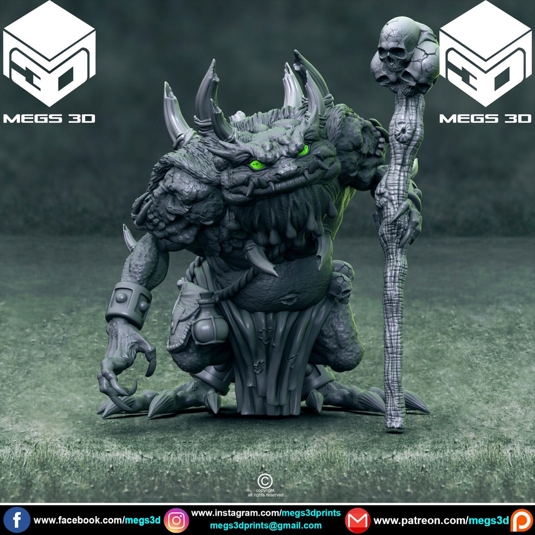 DND Green Slaad Demon Frog - Etsy