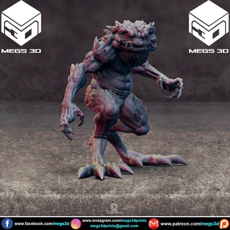 D&D Red Slaad Demon Frog - Etsy