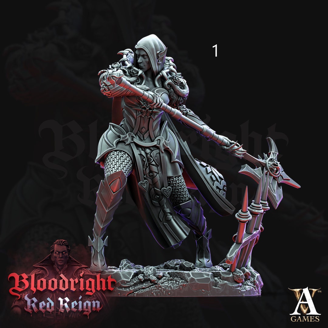 Female Vampire Warrior Custom 3D Printed Miniature With Base - Etsy