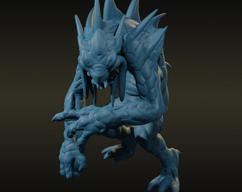 Forest Troll Custom 3D Printed Miniature With Custom Base | Etsy