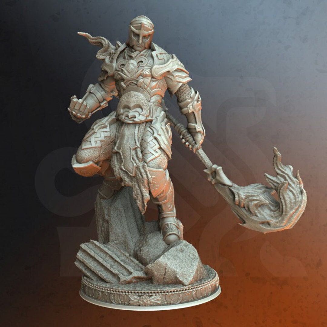 Keydrin, the Eldritch Knight Custom 3D Printed Miniature With Base - Etsy