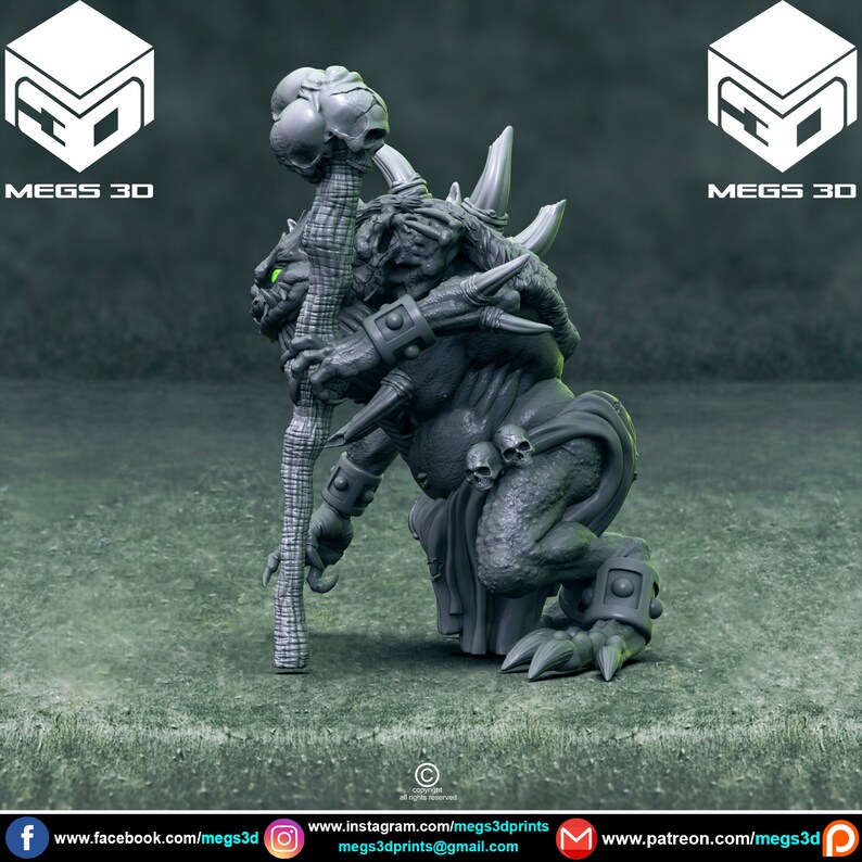 DND Green Slaad Demon Frog | Etsy