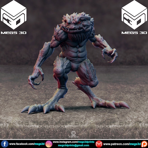 D&D Red Slaad Demon Frog | Etsy