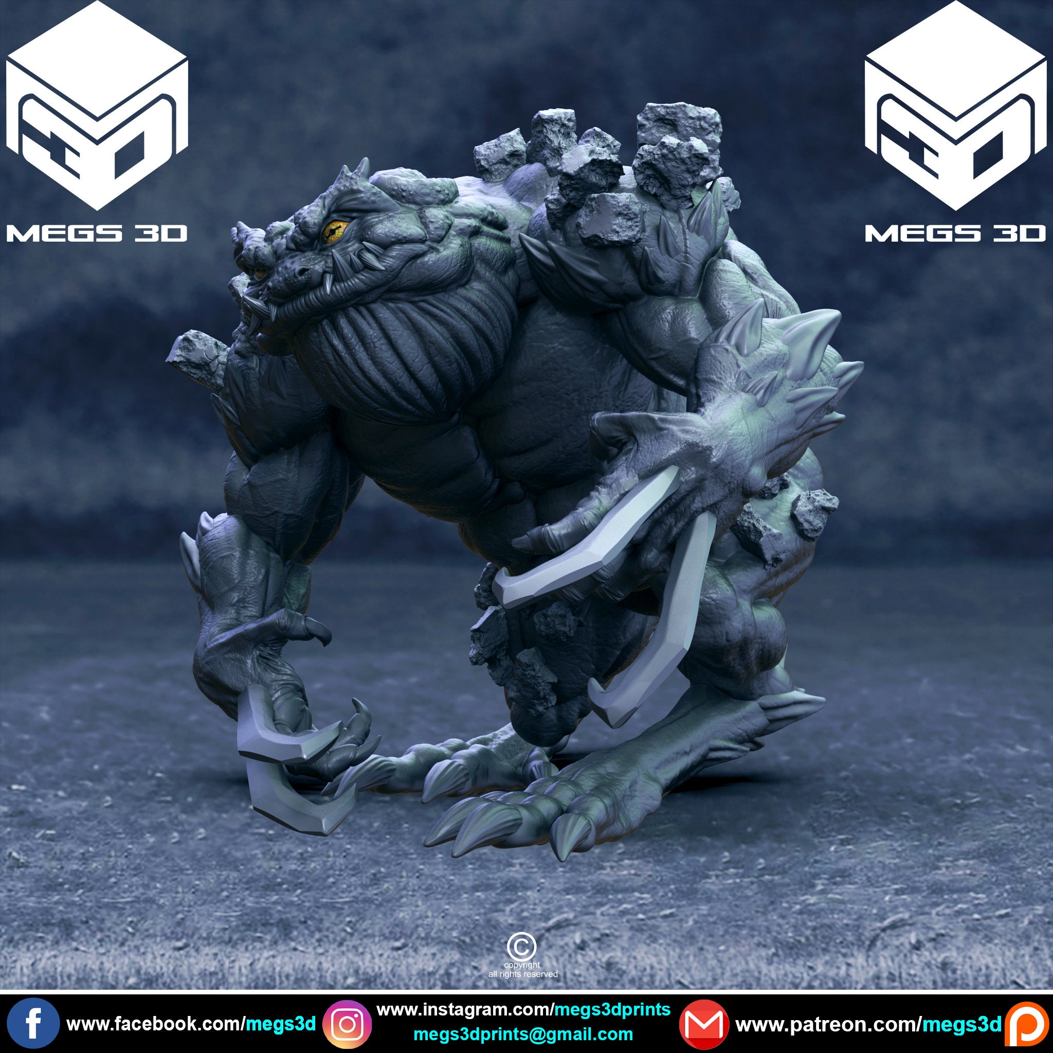 DND Blue Slaad Demon Frog - Etsy