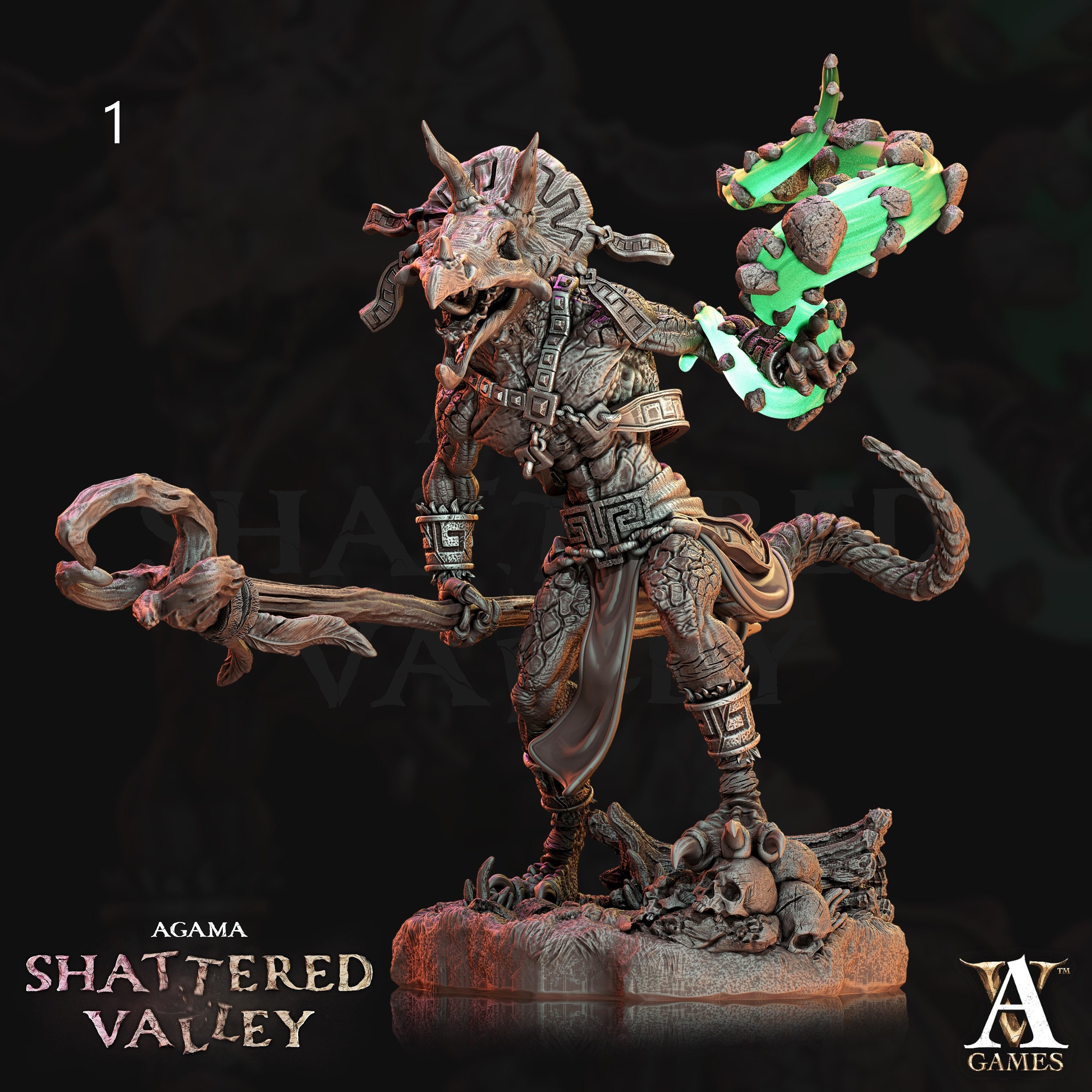 Aztec Lizard Warrior