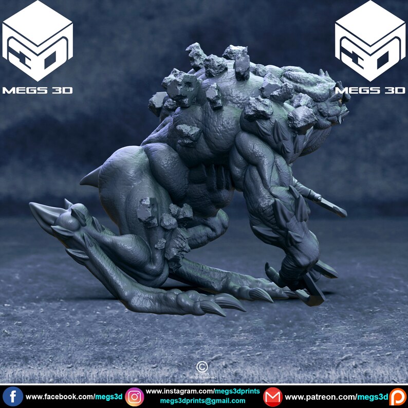 DND Blue Slaad Demon Frog - Etsy