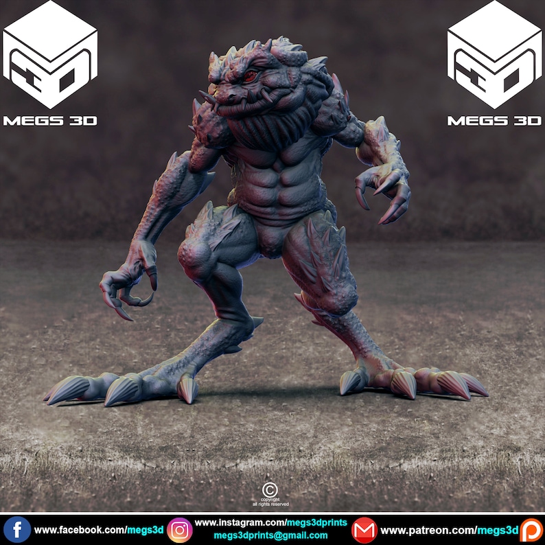 D&D Red Slaad Demon Frog - Etsy