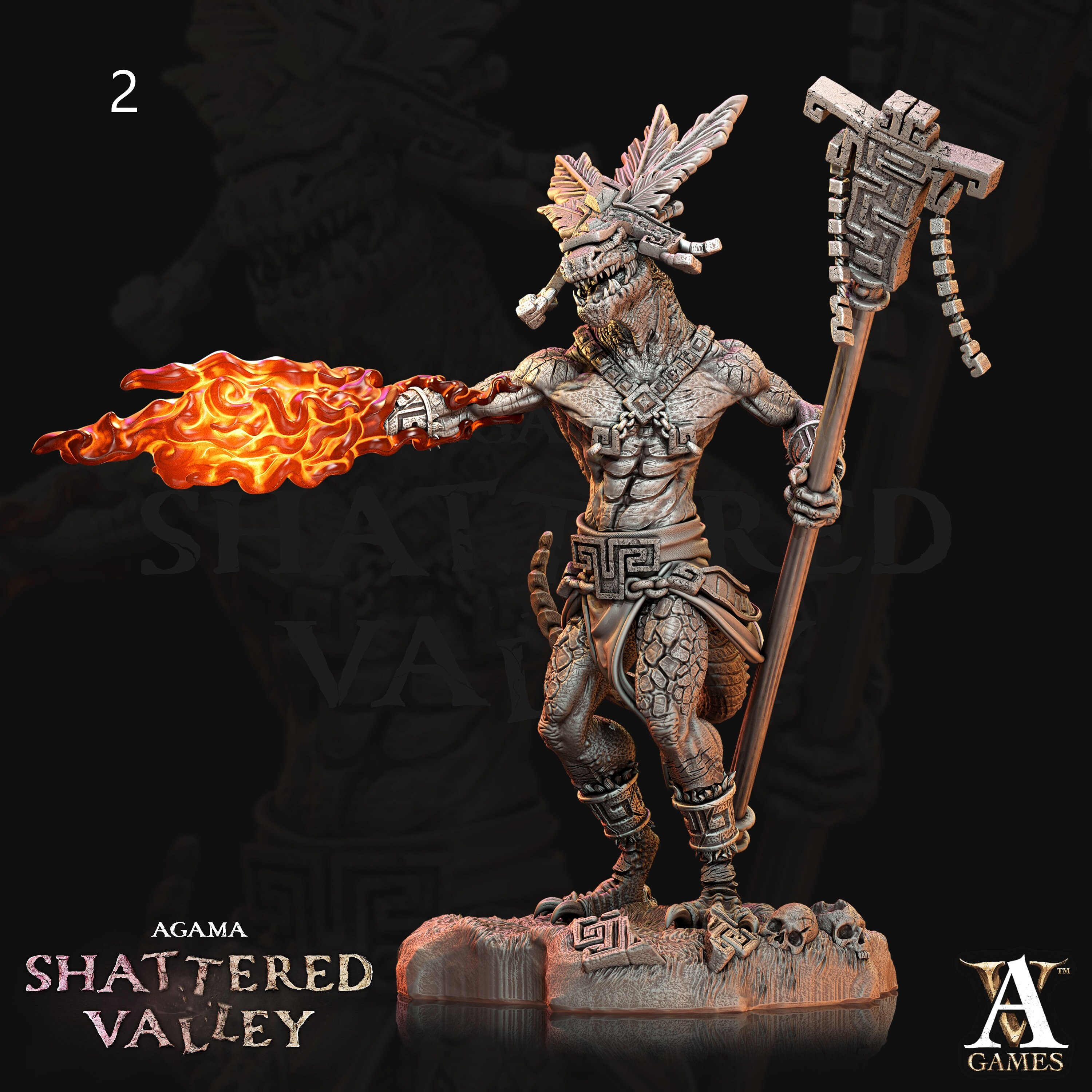 Aztec Lizard Warrior