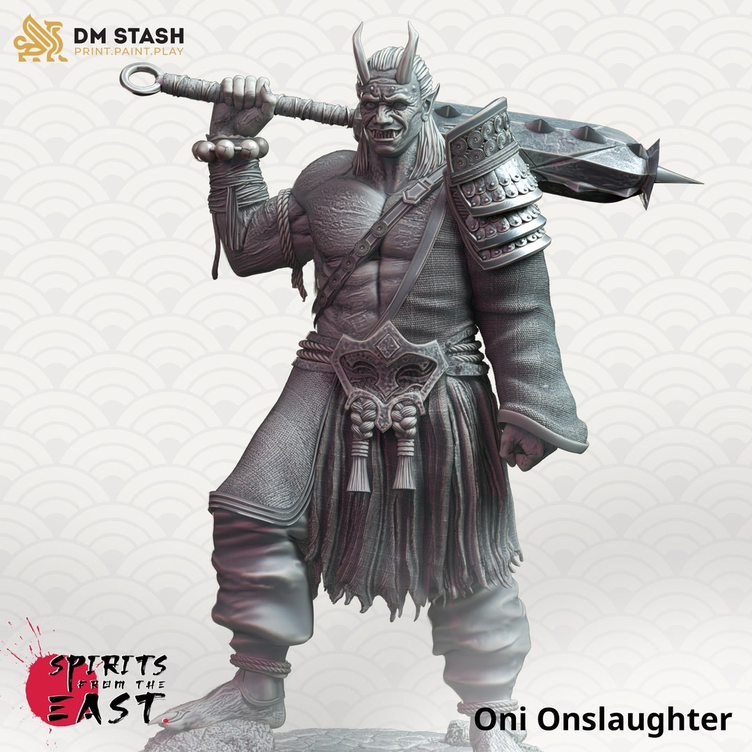 Oni Onslaughter Custom 3D Printed Miniature With Base - Etsy