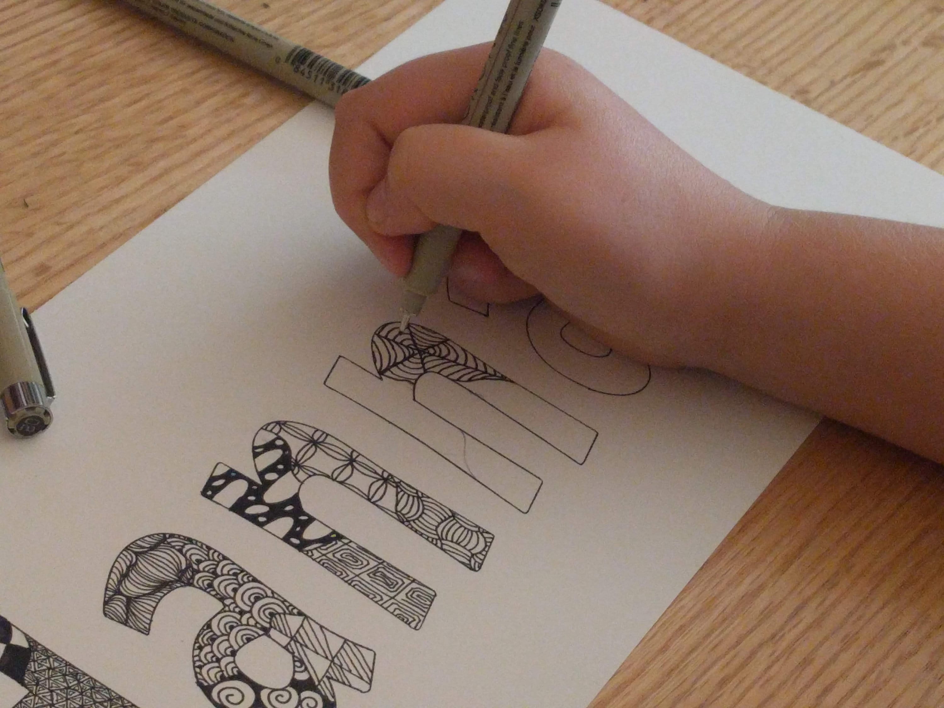 Personalized Zentangle Patterned Name Art--perfect Gift for New Baby ...