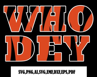 Who Dey Svg | Etsy