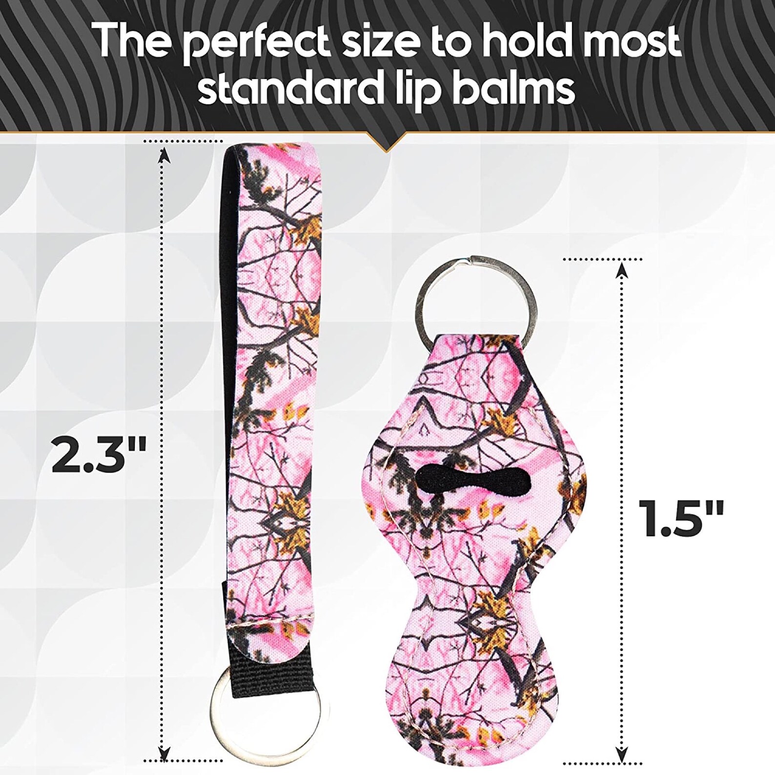 6 Sets of Chapstick Keychain Holders With Matching Wristlets to Hold ...