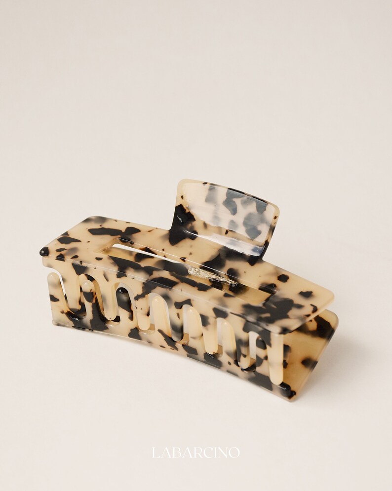 Large Tortoise Shell Hair Claw Clip for Thick Hair Made From | Etsy