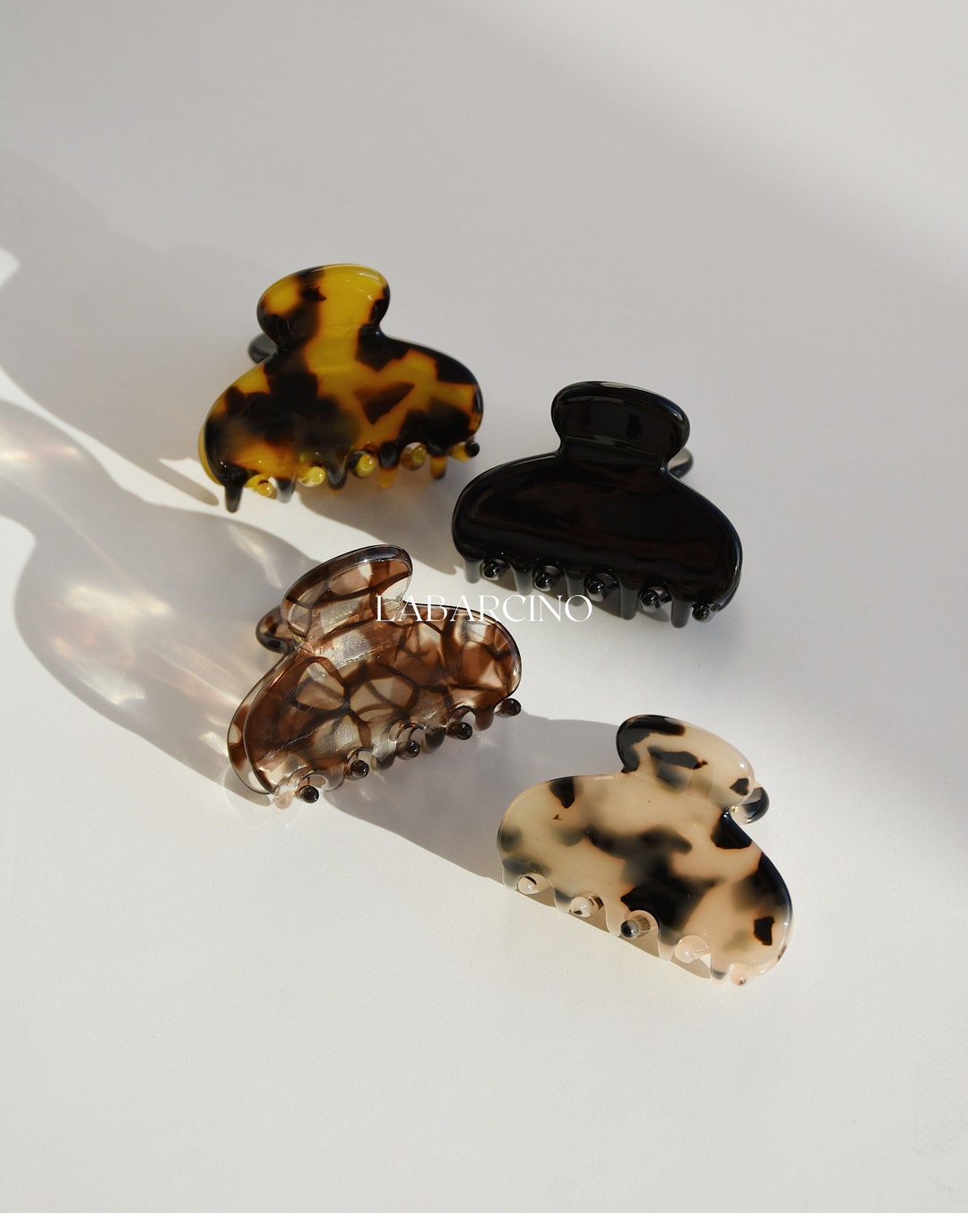 Set of 2 Small Claw Clips, Mini Hair Clips, Tortoise Hair Claw Clip ...