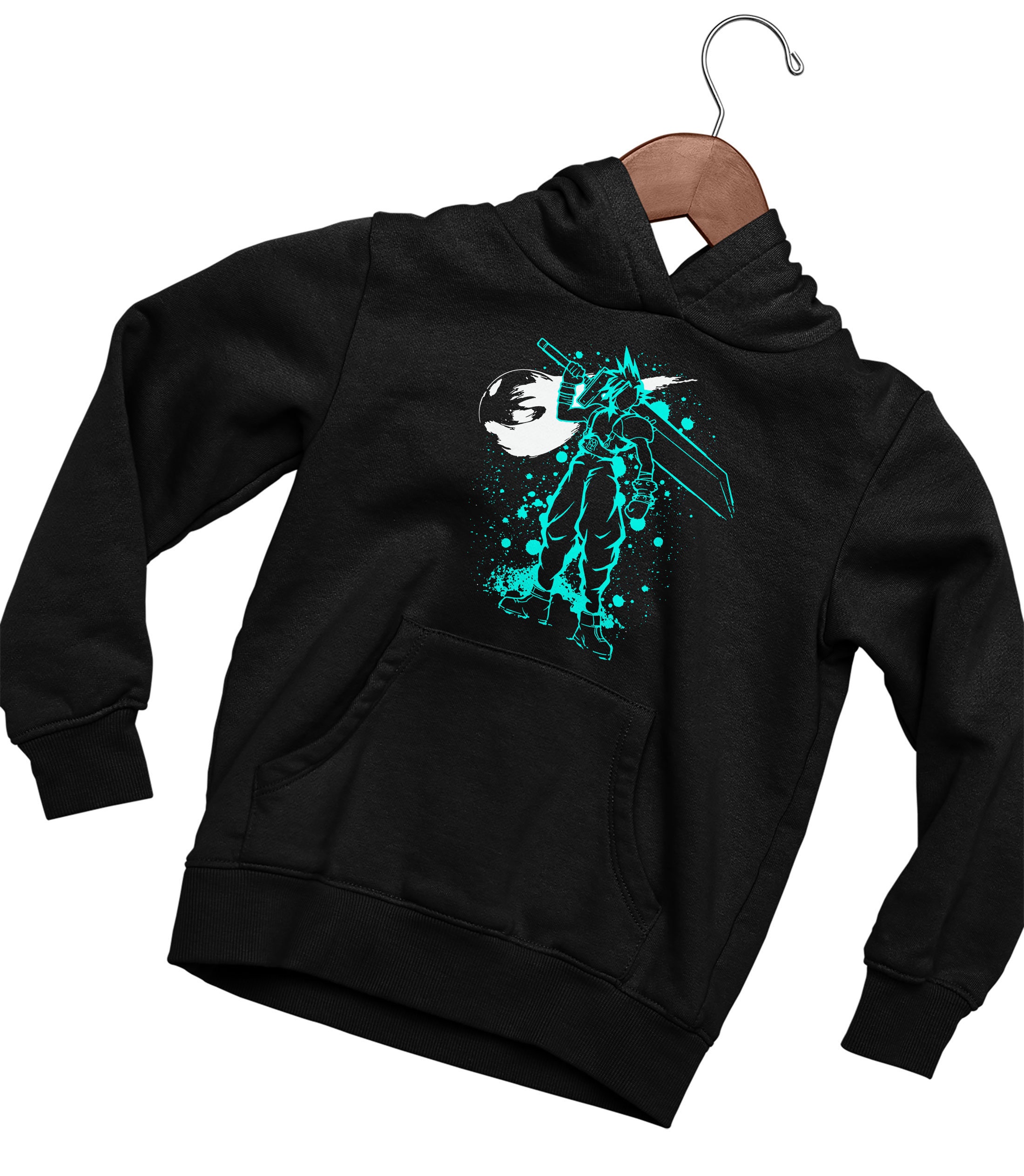 Ff7 Cloud Strife Japan Style Final Fantasy Inked Effect Hoodie Adult ...