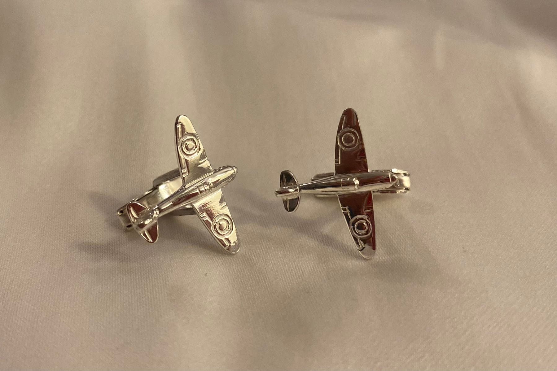 Sterling Silver Spitfire Cufflinks : Airplane Suit Accessory - Etsy