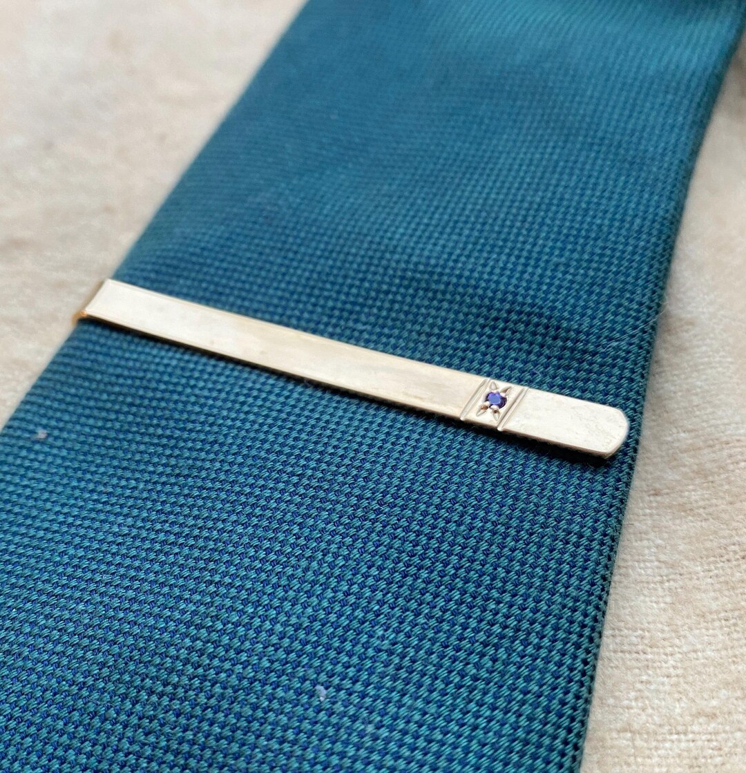 18ct Gold Plated Amethyst Tie Slide - Tie Clasp - Formal Wear - Suit ...