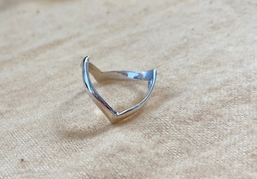 Sterling Silver Wishbone Ring - Large Size Range Available - Etsy