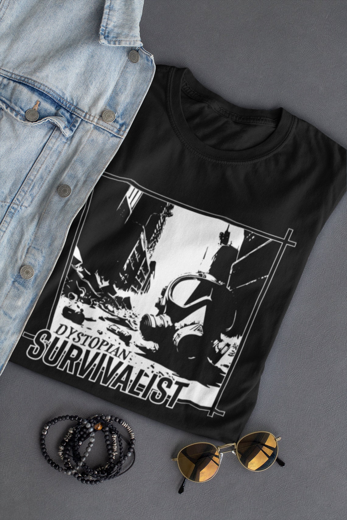 Prepper Survival Graphic Tee Shirt, Dystopian Future Prepper Shirt Gift ...