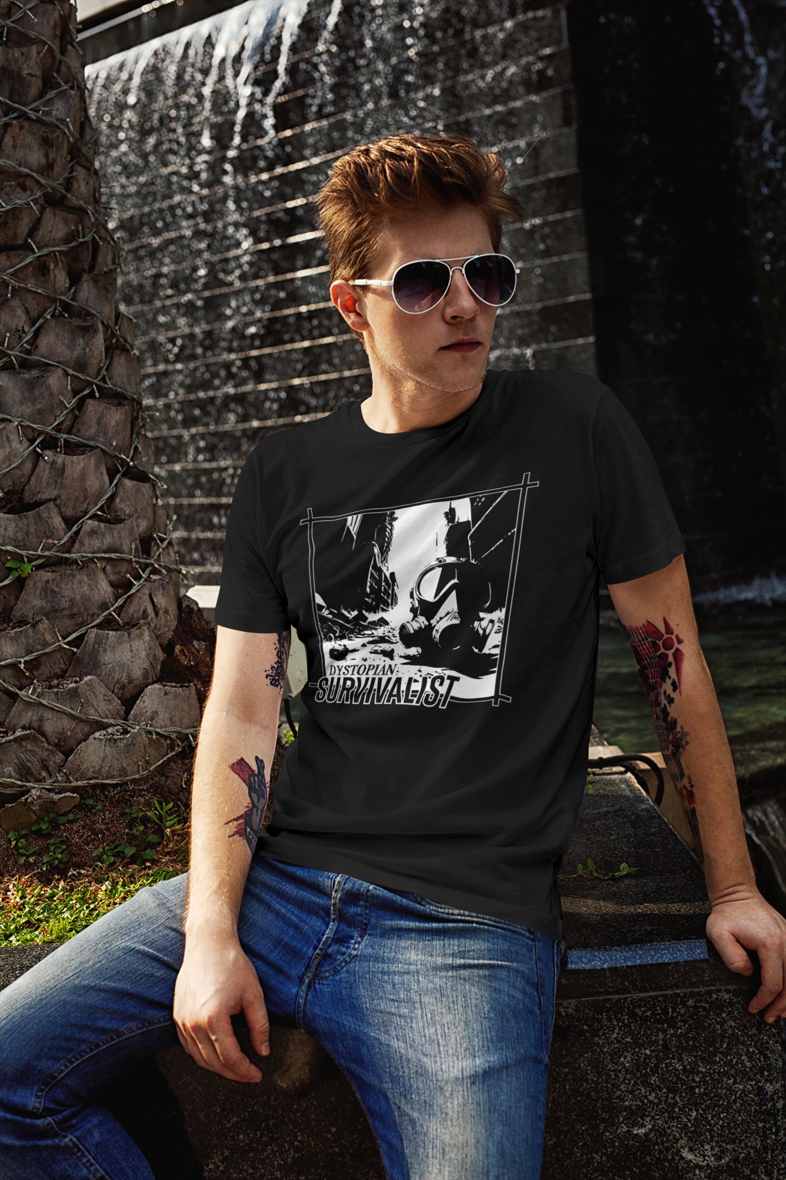 Prepper Survival Graphic Tee Shirt, Dystopian Future Prepper Shirt Gift ...
