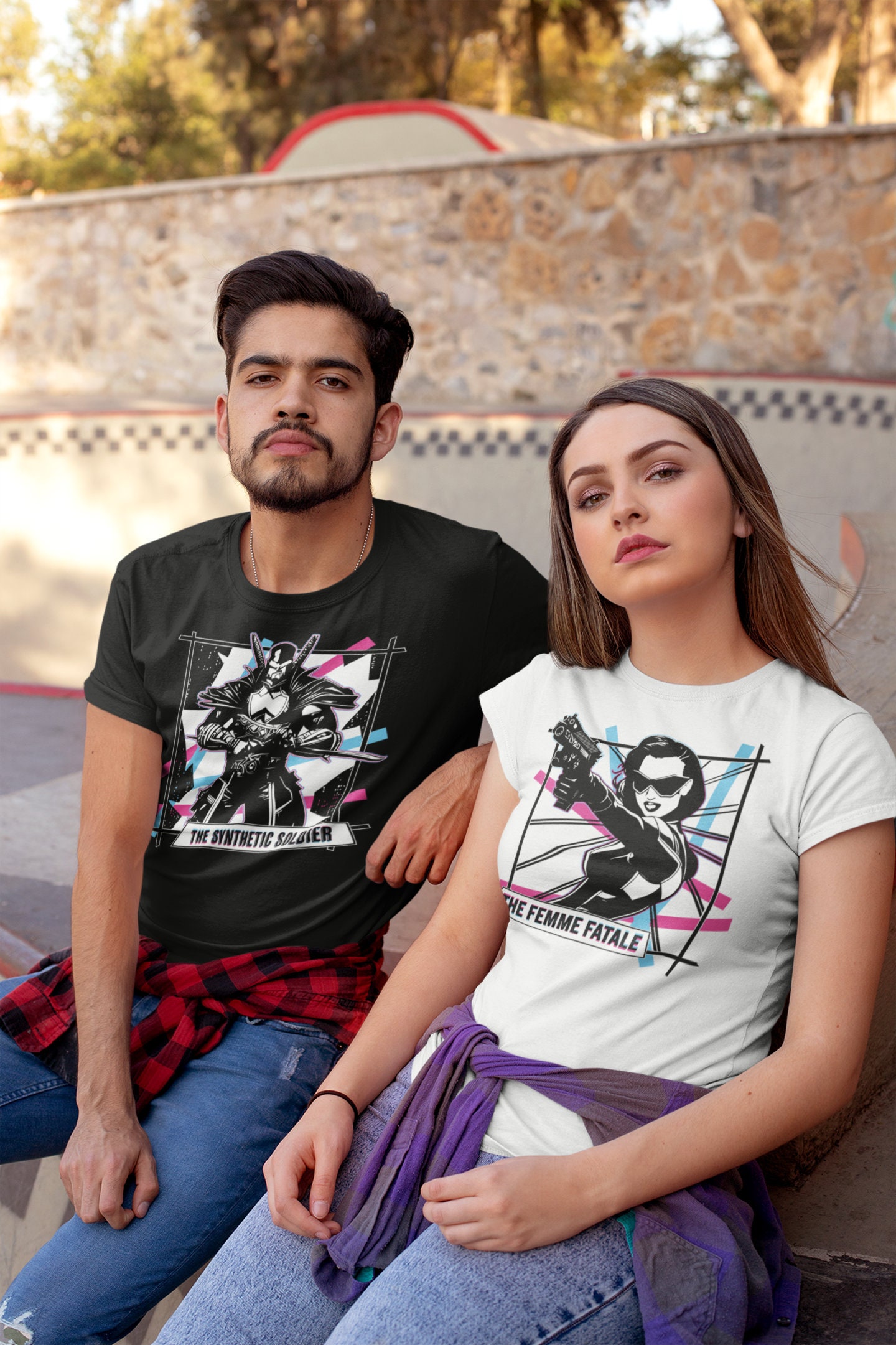 Tech Noir Femme Fatale Futuristic Cyber Girl T-shirt With Neon - Etsy