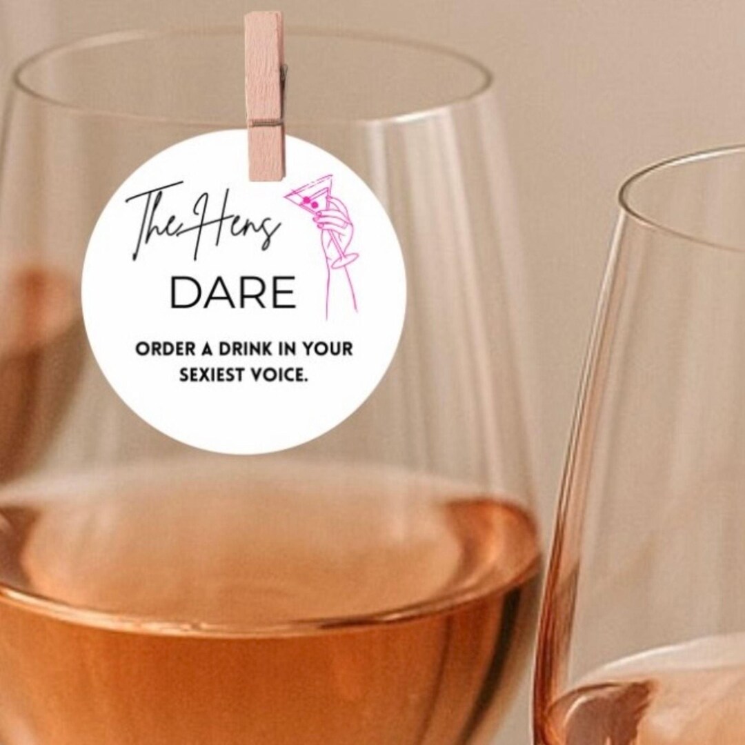 Truth or Dare Edible Drink Toppers: Hen Party Game, Vegan (pack of 50 ...