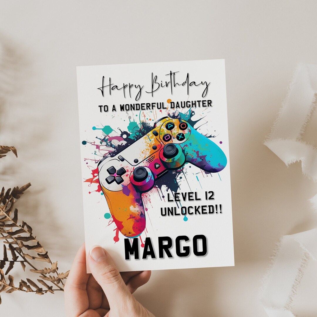 Personalised Gaming Birthday Card Gamer Teenage Grandson Son Daughter ...