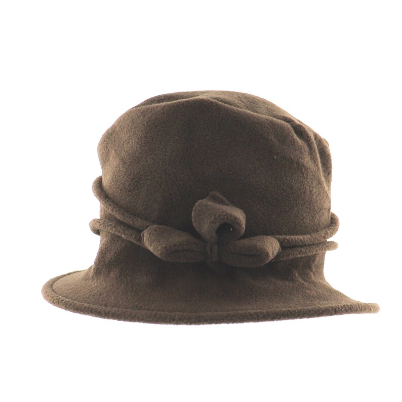 100% Polyester Fleece Pull Hat Cloche Hat With Ribbed Detail and Wired ...