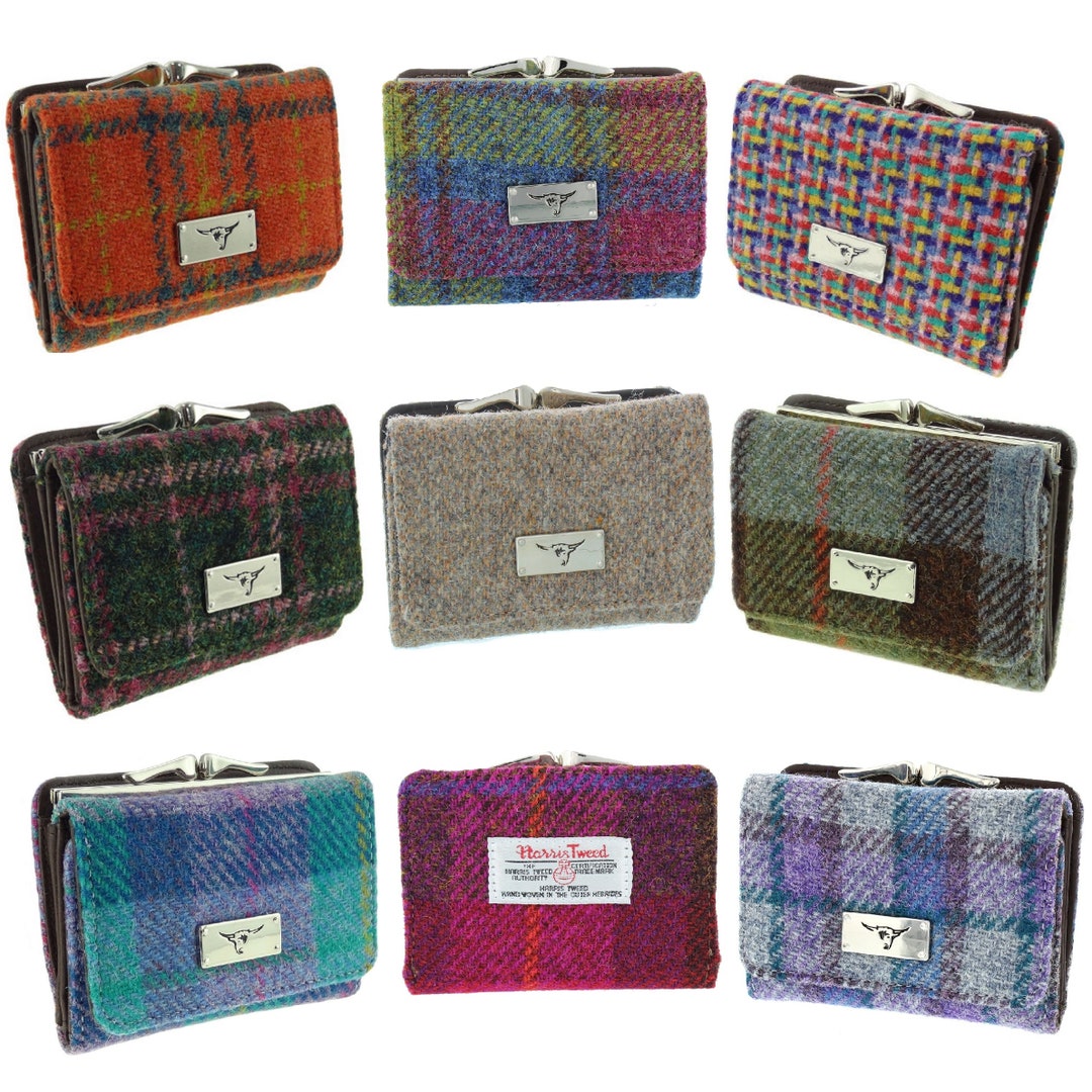 Small Harris Tweed Purse Wide Choice of Colours From Glen Appin Coin ...