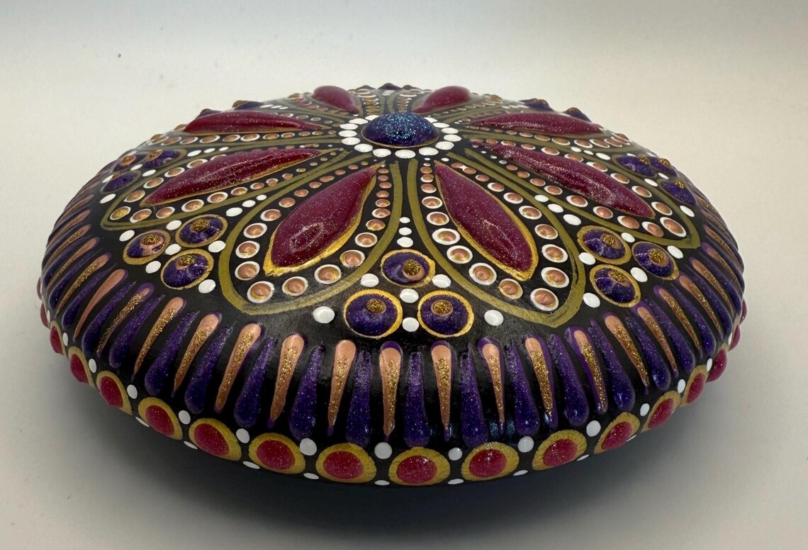 Mandala Stone: Hand-painted With Acrylic Paints. - Etsy