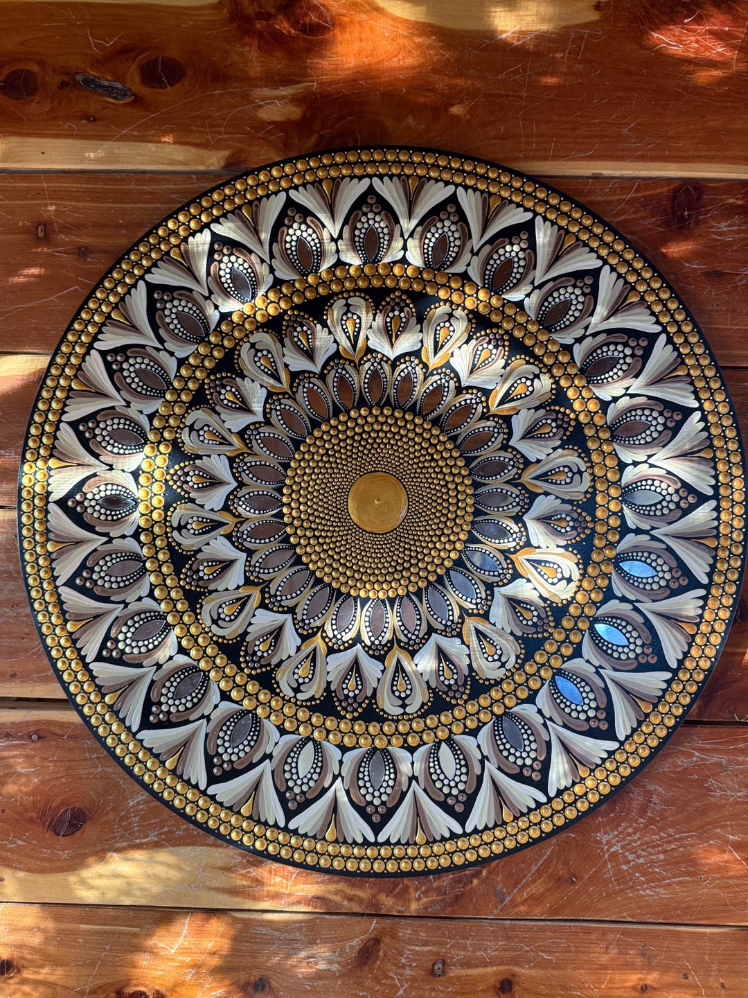 20-inch Hand-painted One-of-a-kind Round Mandala. - Etsy