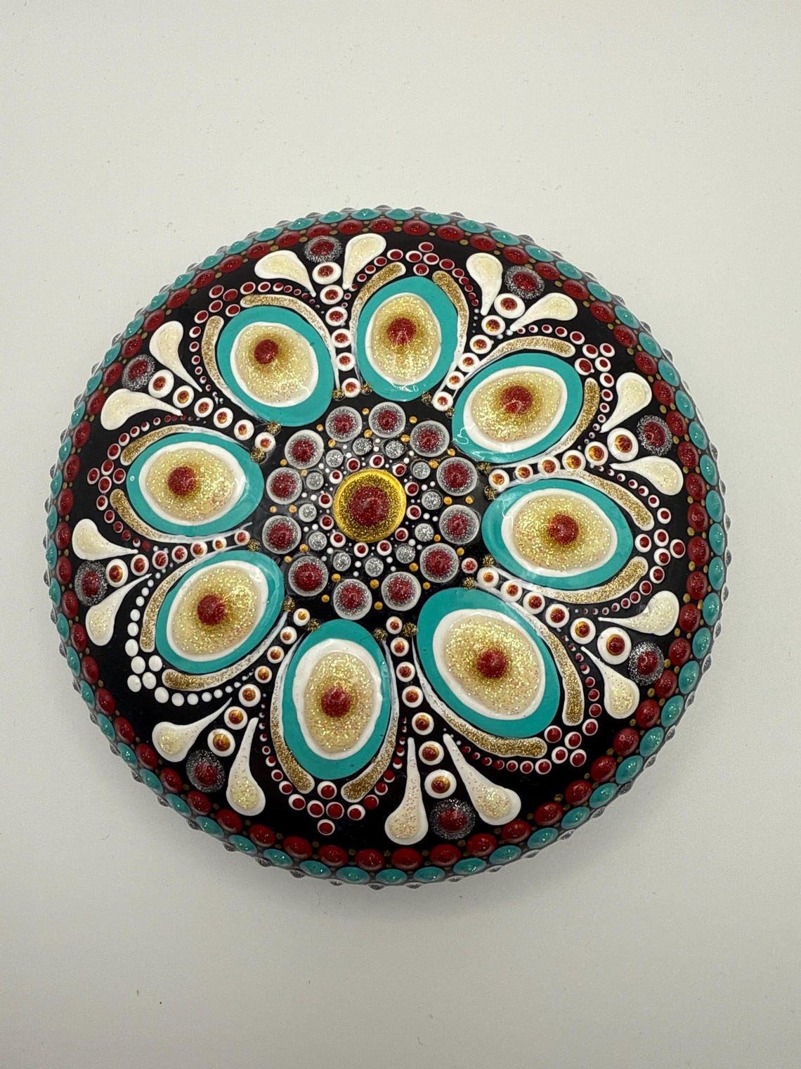 Mandala Stone: Hand-painted With Acrylic Paints. - Etsy