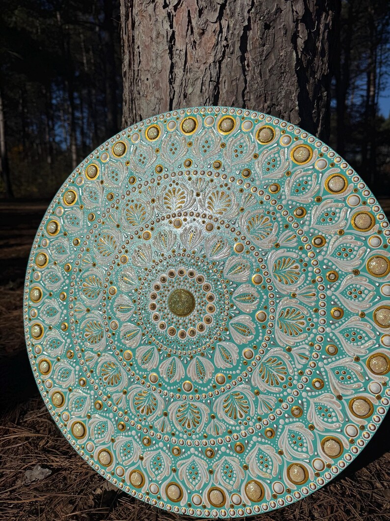 20-inch Hand-painted One-of-a-kind Round Mandala. - Etsy