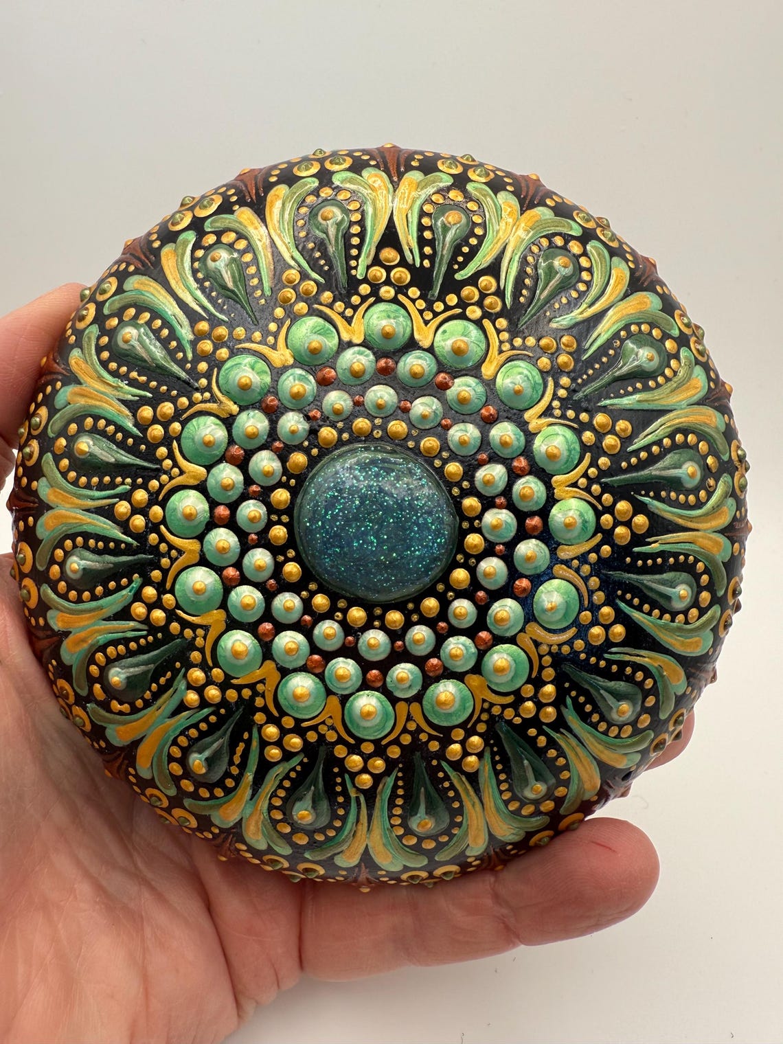 Mandala Stone: Hand-painted With Acrylic Paints. - Etsy