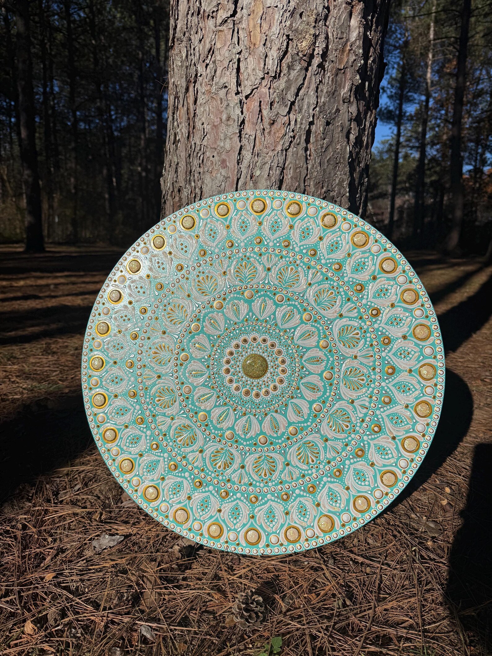 20-inch Hand-painted One-of-a-kind Round Mandala. - Etsy