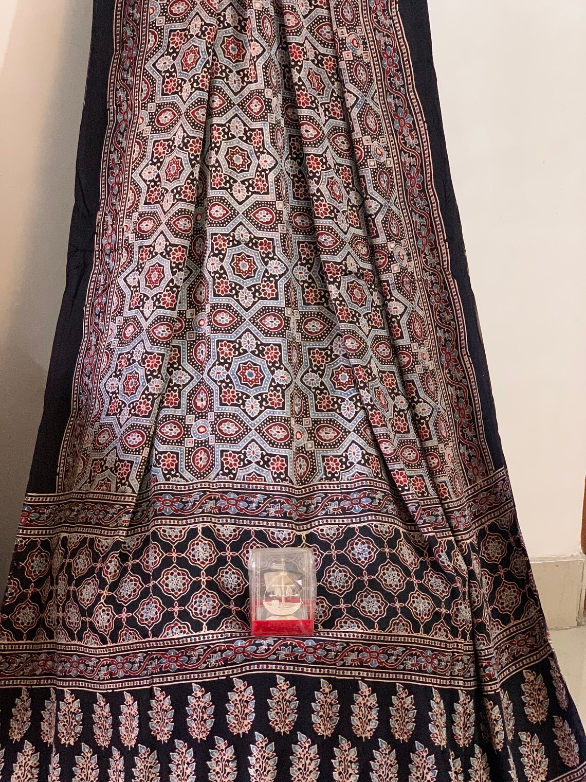 Pure Ajrak Model silk Saree with Blouse Piece. Indian | Etsy