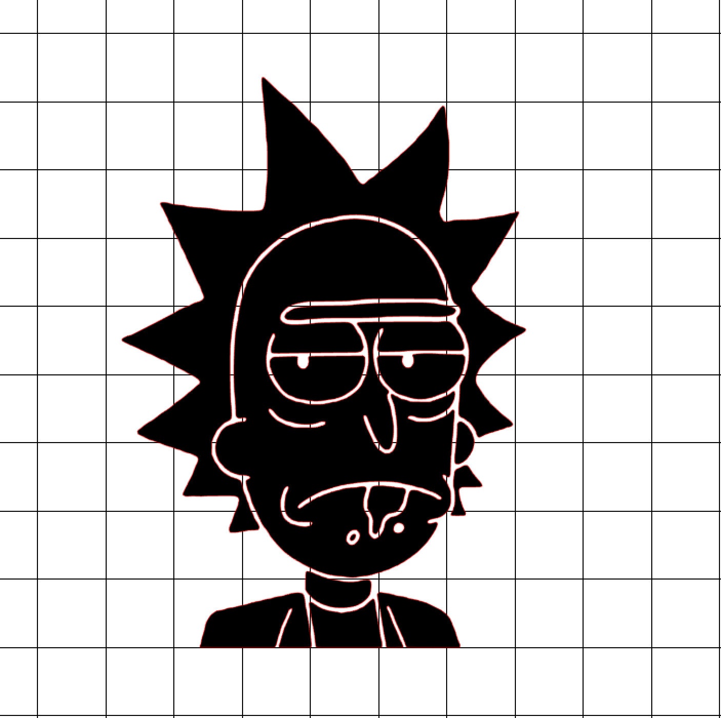 Rick Sanchez outline Decal | Etsy