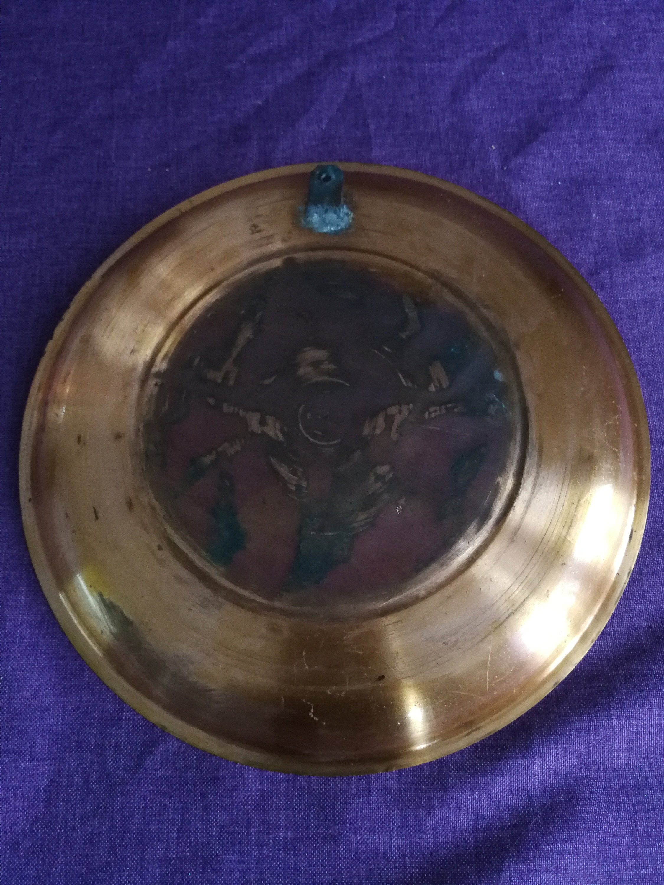 Vintage Decorative Copper Plate, Wall Hanging, Home Decor, Copper Plate ...