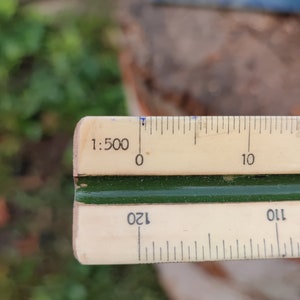 Vintage Scale Line,ratio Ruler,map Ruler,triangular Engineer Ruler in ...
