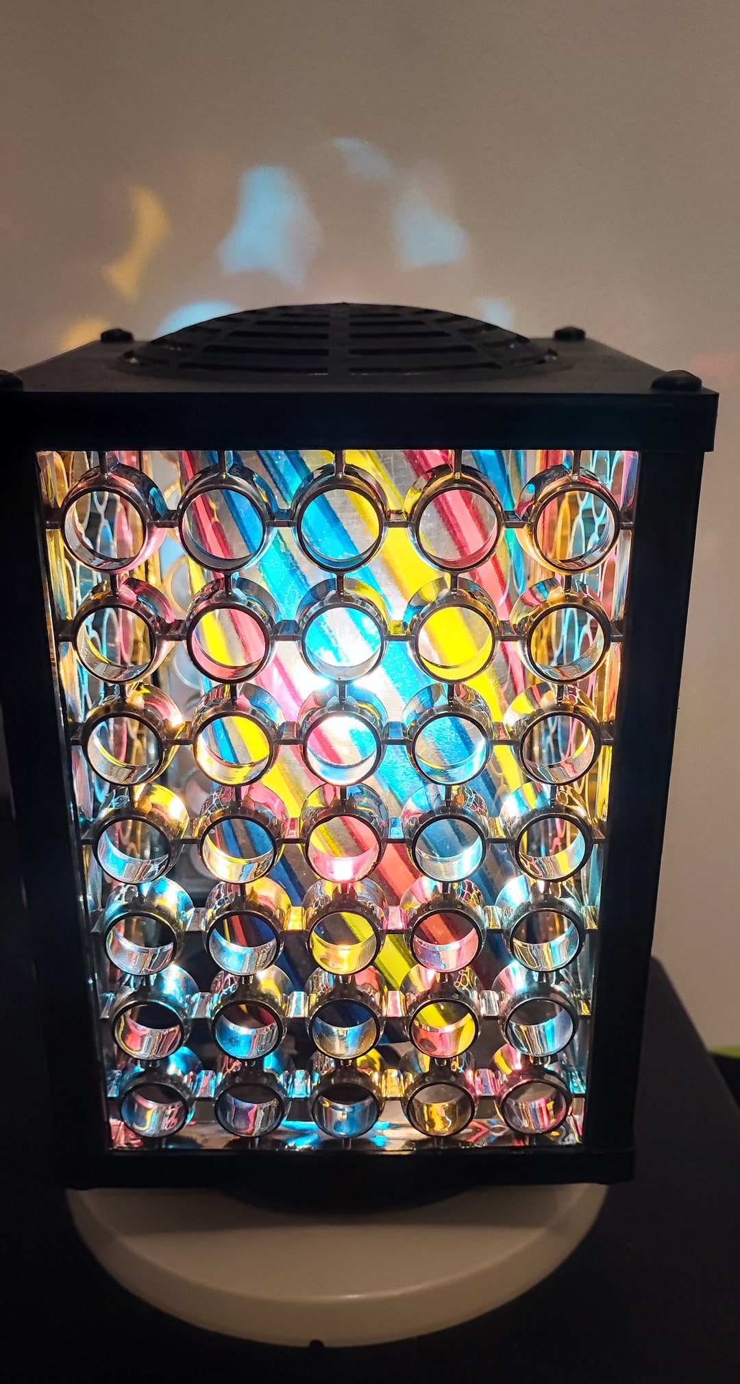 Vintage Disco Light Lamp,party,fun,moving Spectrum Rainbow Night Table ...