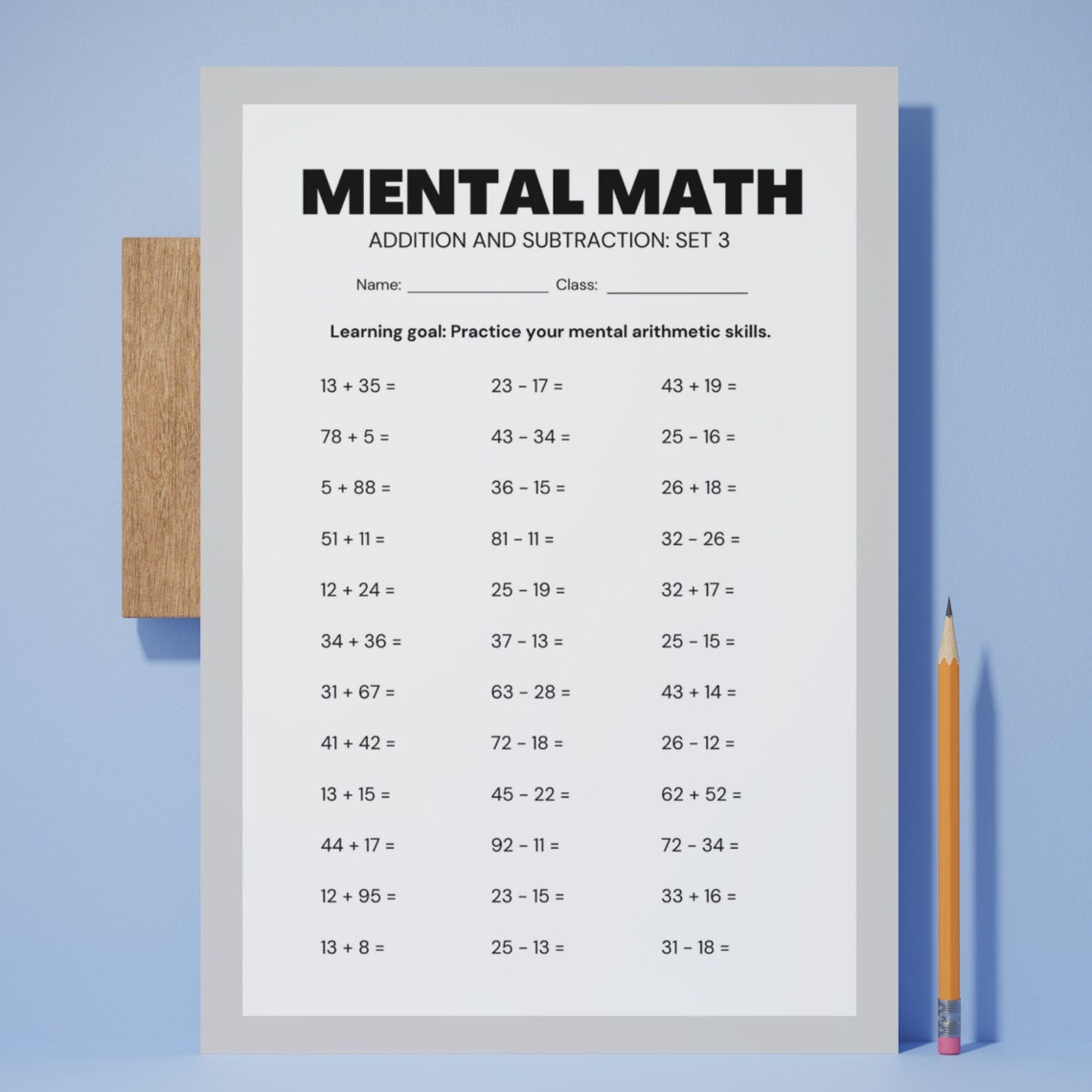 Mental Math | Addition and Subtraction | Arithmetic Skills | Math ...