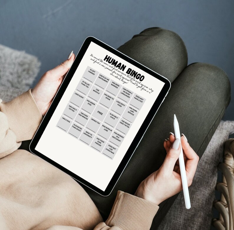 Human Bingo | Icebreaker Games | Games Night | INSTANT DOWNLOAD - Etsy