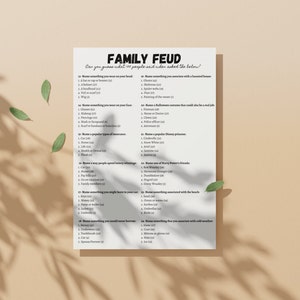 Family Feud Quiz Game | Family Games for All Ages | Quizzes | INSTANT ...