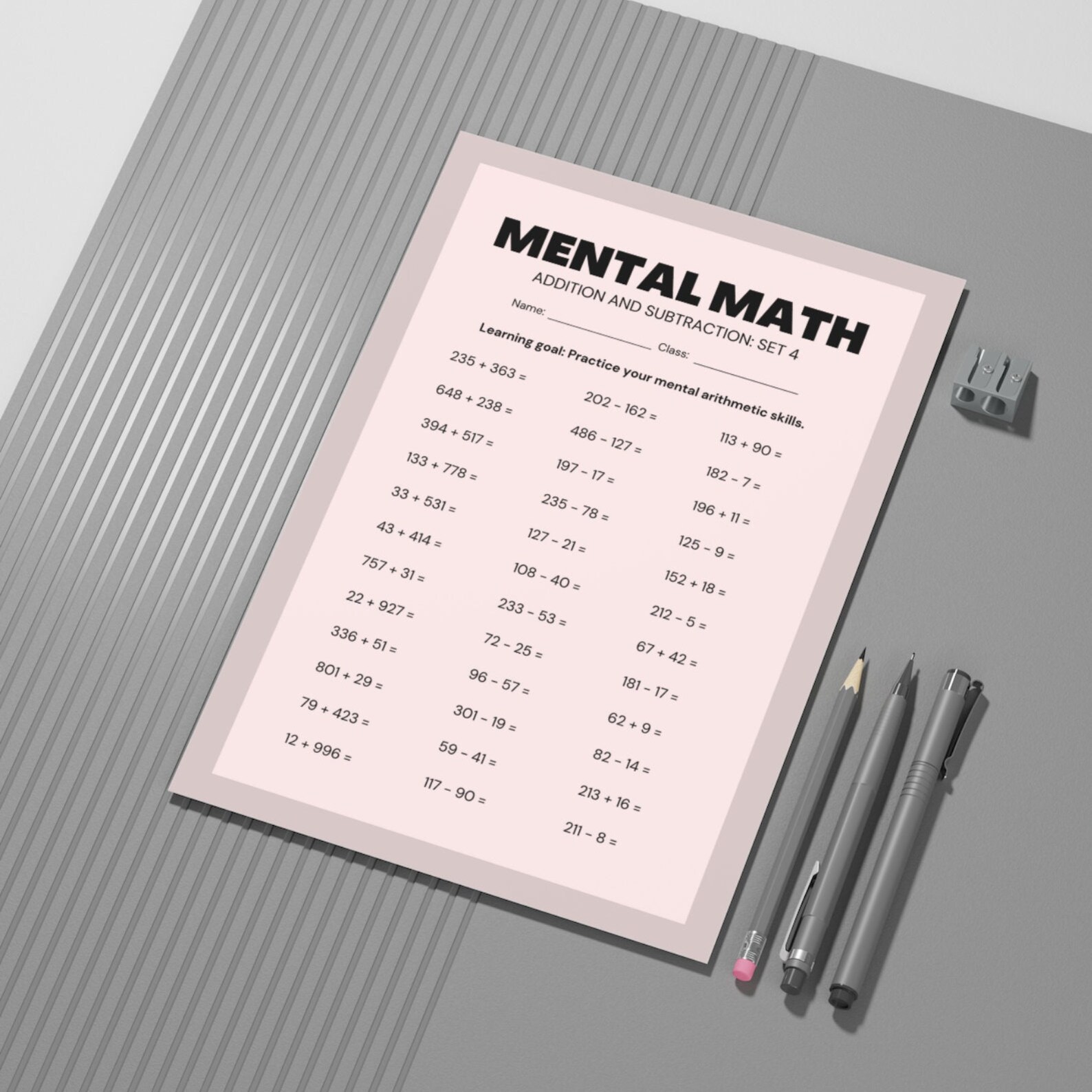 Mental Math | Addition and Subtraction | Arithmetic Skills | Math ...